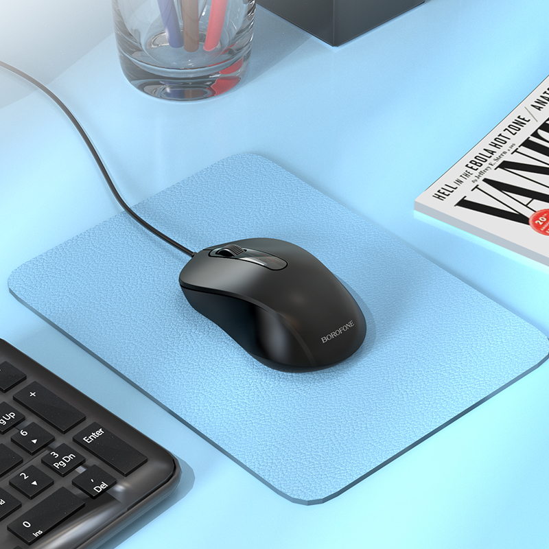 BOROFONE BG4 Universal Business Wired Mouse Black
