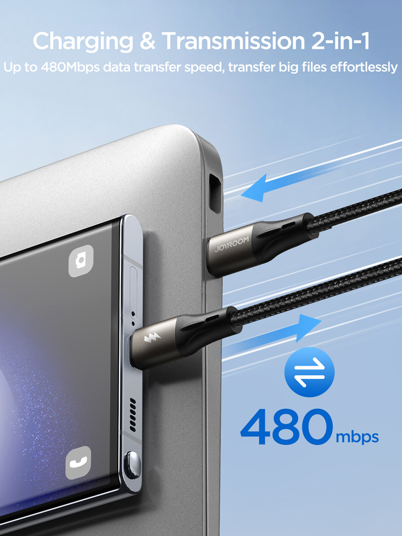 JOYROOM SA25-CC5 3M 100W Type-C to Type-C Light-Speed Series Fast ...