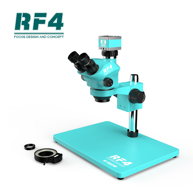 RF4 RF7050TVP-2KC2-PO2 7-50X Adjustable Trinocular Stereo Microscope ...