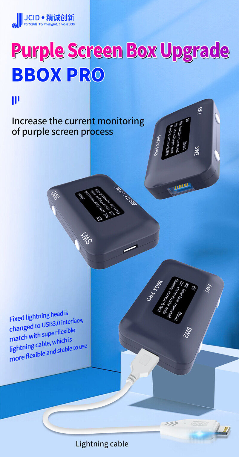 JC B-BOX Pro DFU BOX One Key Purple Mode Modify Nand Syscfg Data Read ...