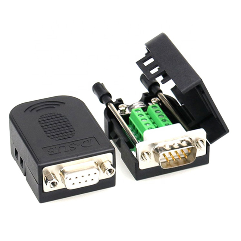 COM(Male) 9 Pin Breakout Terminals Solder-Free Plug