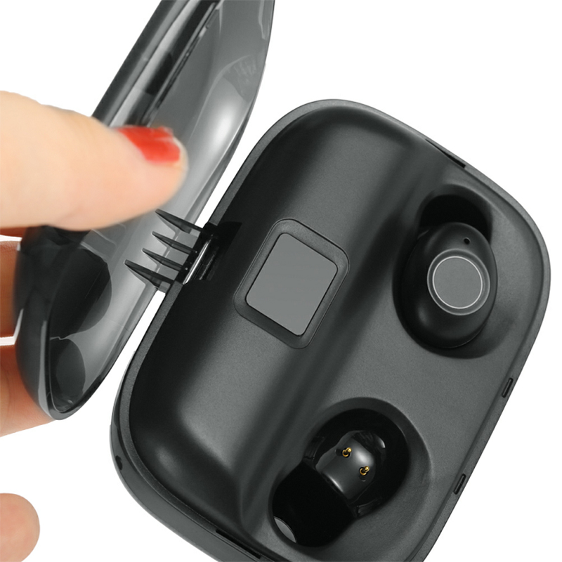 TWS-T10 Touch-Sensitive Stereo Sport Wireless Bluetooth Earphone Black