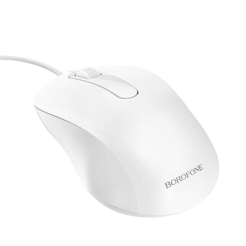 BOROFONE BG4 Universal Business Wired Mouse White