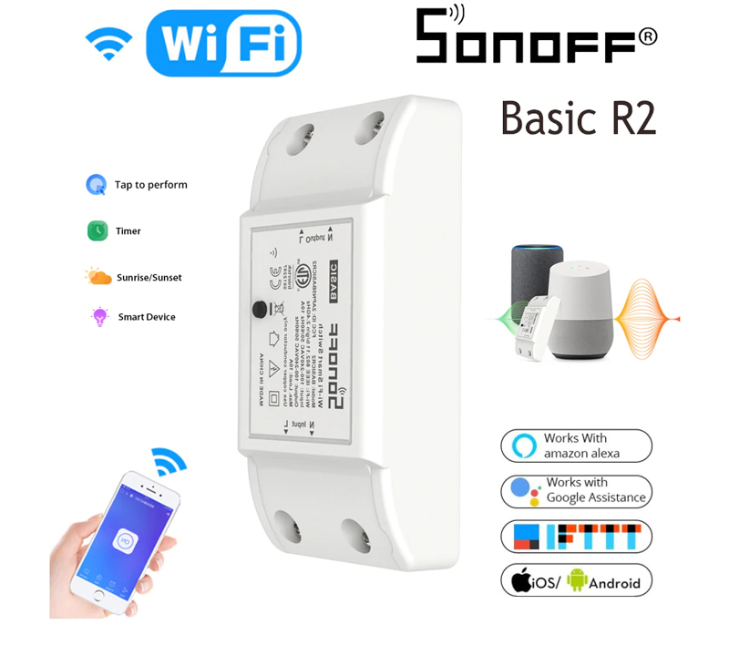 SONOFF BASIC R2 Smart Home WiFi Wireless Switch Module SONOFF BASIC R2 Smart Home WiFi Wireless Switch Module