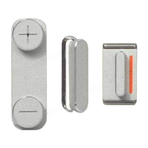 Power Volume Mute Buttons Keys Side Buttons for iPhone 5 White Ori