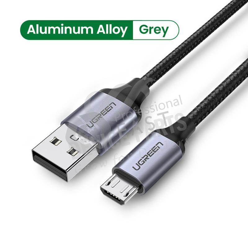 UGREEN 60145 0.5M 3A Nylon Micro USB Charging Cable Gray