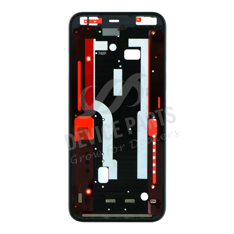 Front Housing with White Power Button for Google Pixel 4 Black Ori
