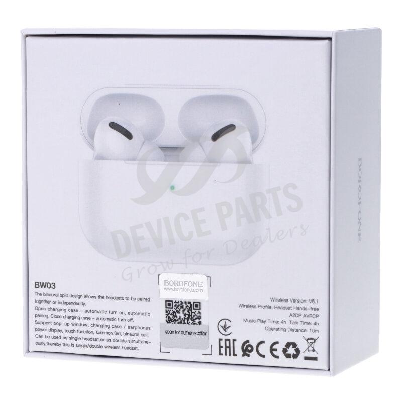 BOROFONE BW03 TWS Wireless Bluetooth Earphone White