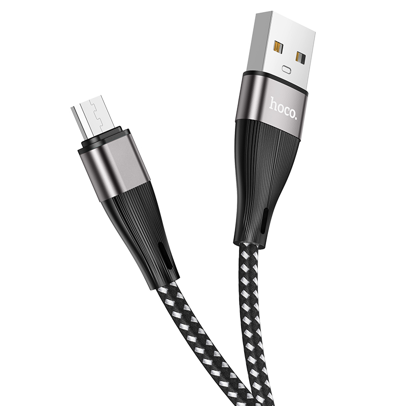 HOCO X57 Micro 1M 2.4A Blessing Charging Data Cable Black