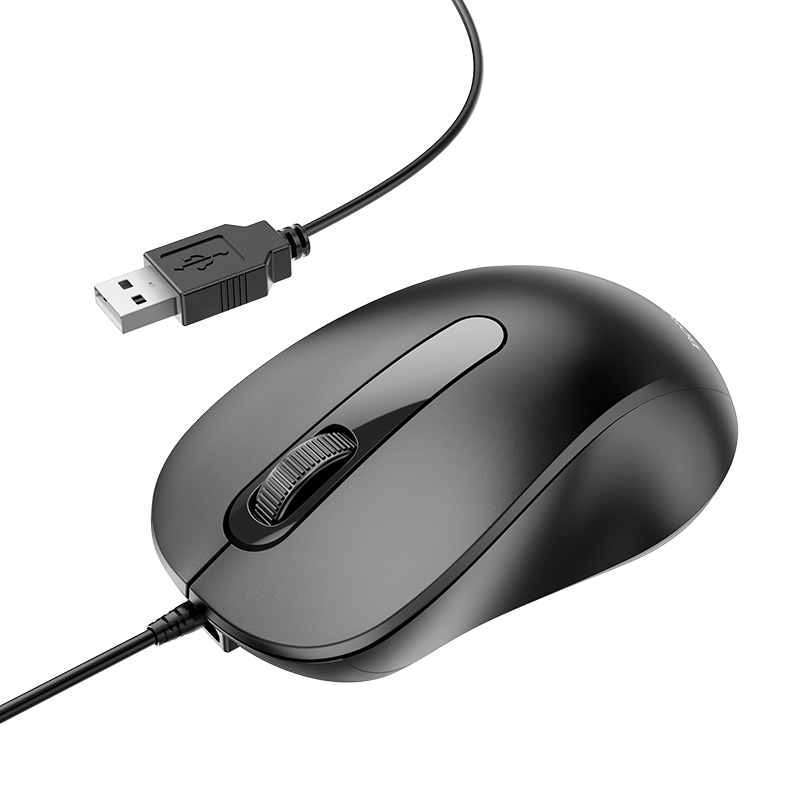 BOROFONE BG4 Universal Business Wired Mouse Black