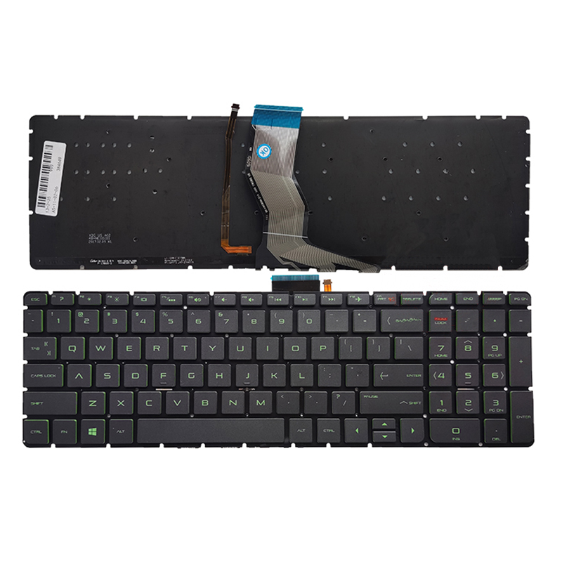 Keyboard with Backlight for HP Inspiron 15-BC515NA US Version Green Ori