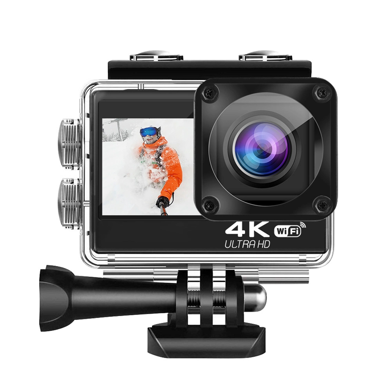 4K WiFi Action Camera Ultra HD Dual Screen Waterproof with Remote ...