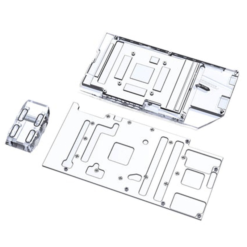 Bykski Full Coverage GPU Water Block w/ Integrated Active Backplate for ...