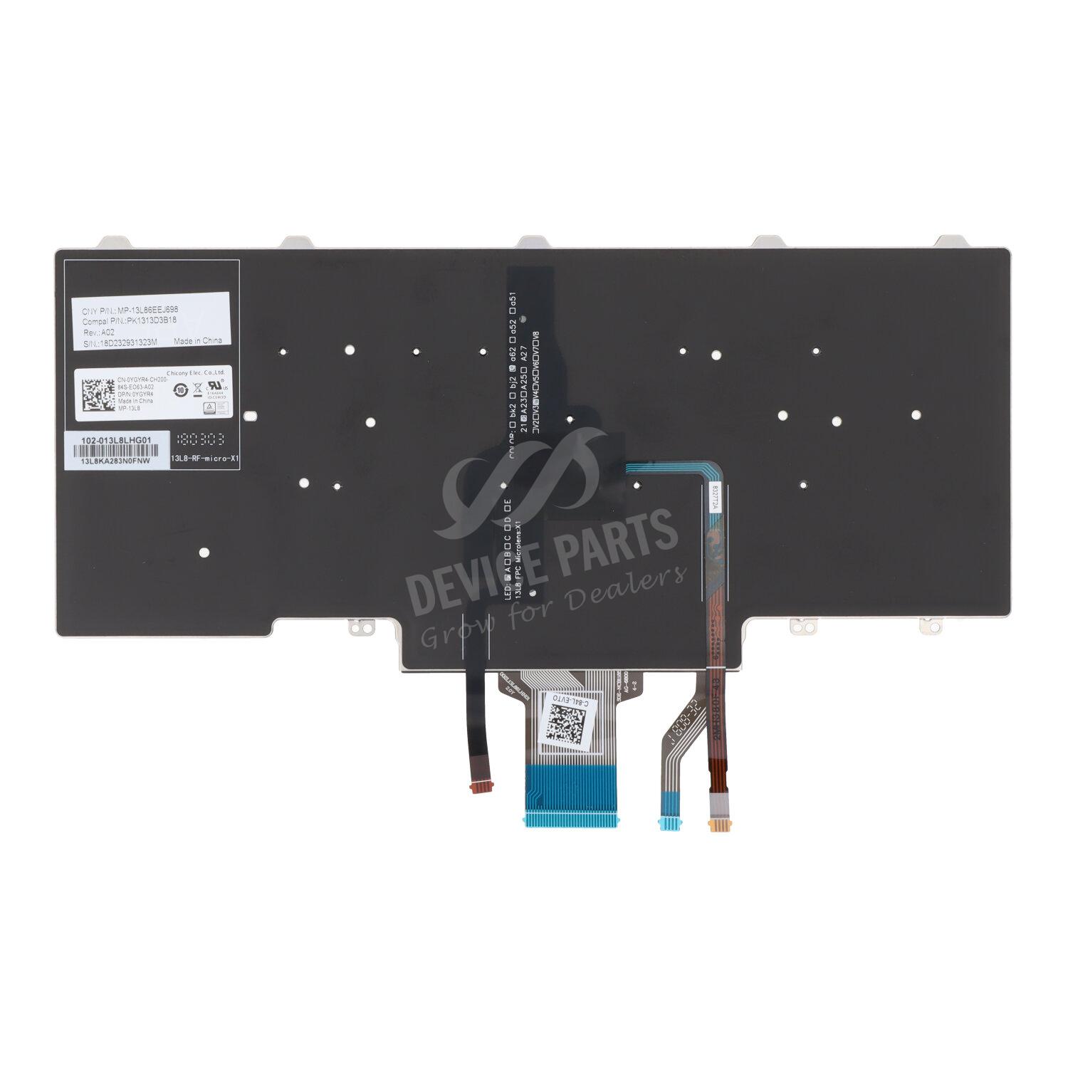 Keyboard With Backlight And Pointstick For Dell Latitude 5490 Eu Version Ori