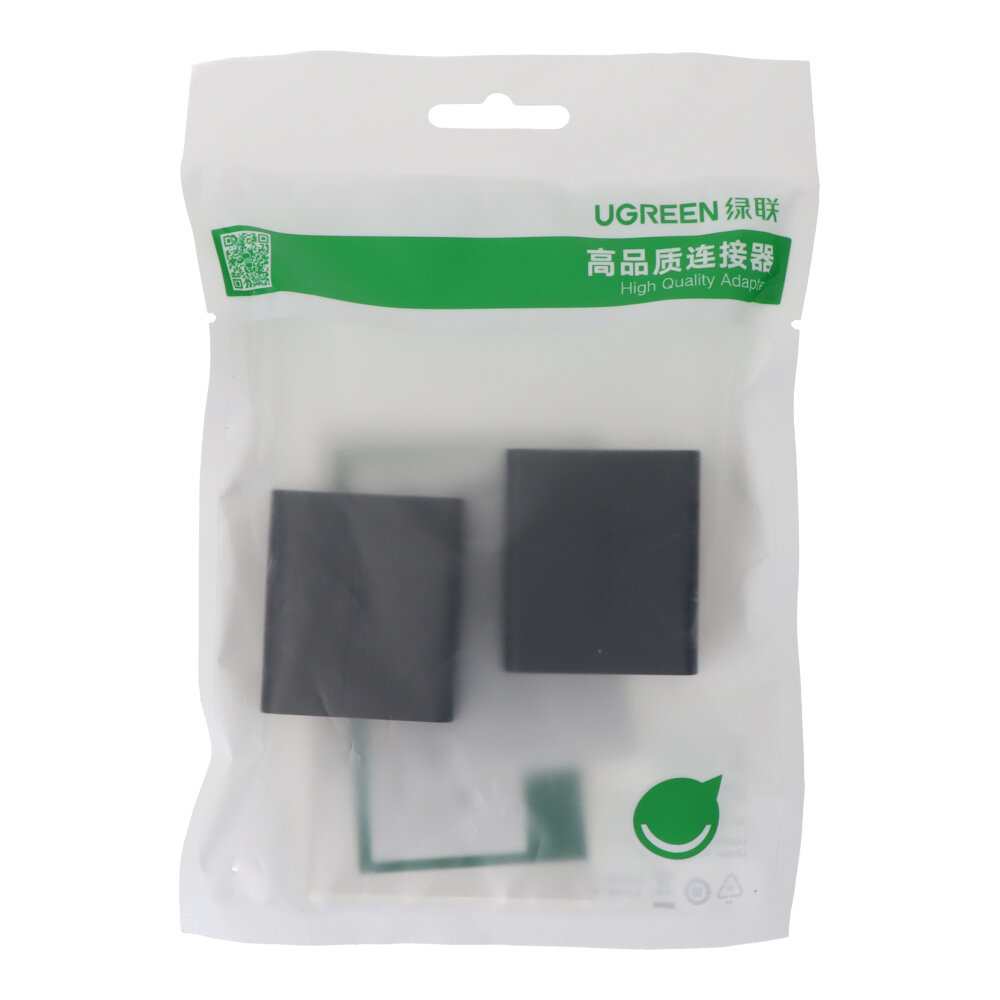 2Pcs UGREEN 50923 RJ45 Splitter Adapter Black
