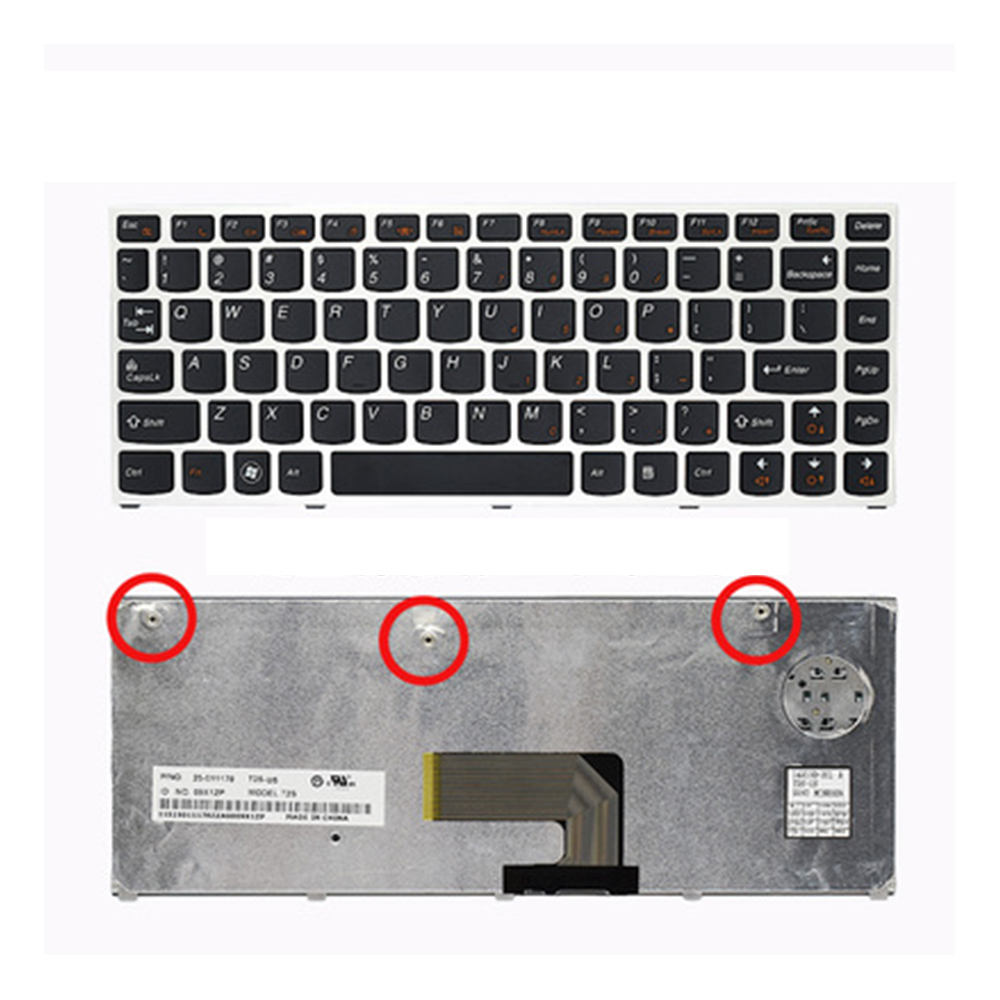 Keyboard with Silver Frame for Lenovo IdeaPad U460/U460A US Version Ori