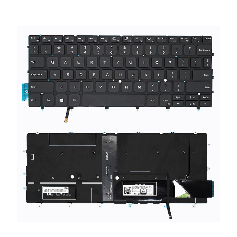 Keyboard with Backlight for Dell XPS 13 9305/9370/9380/P82G US Version ...