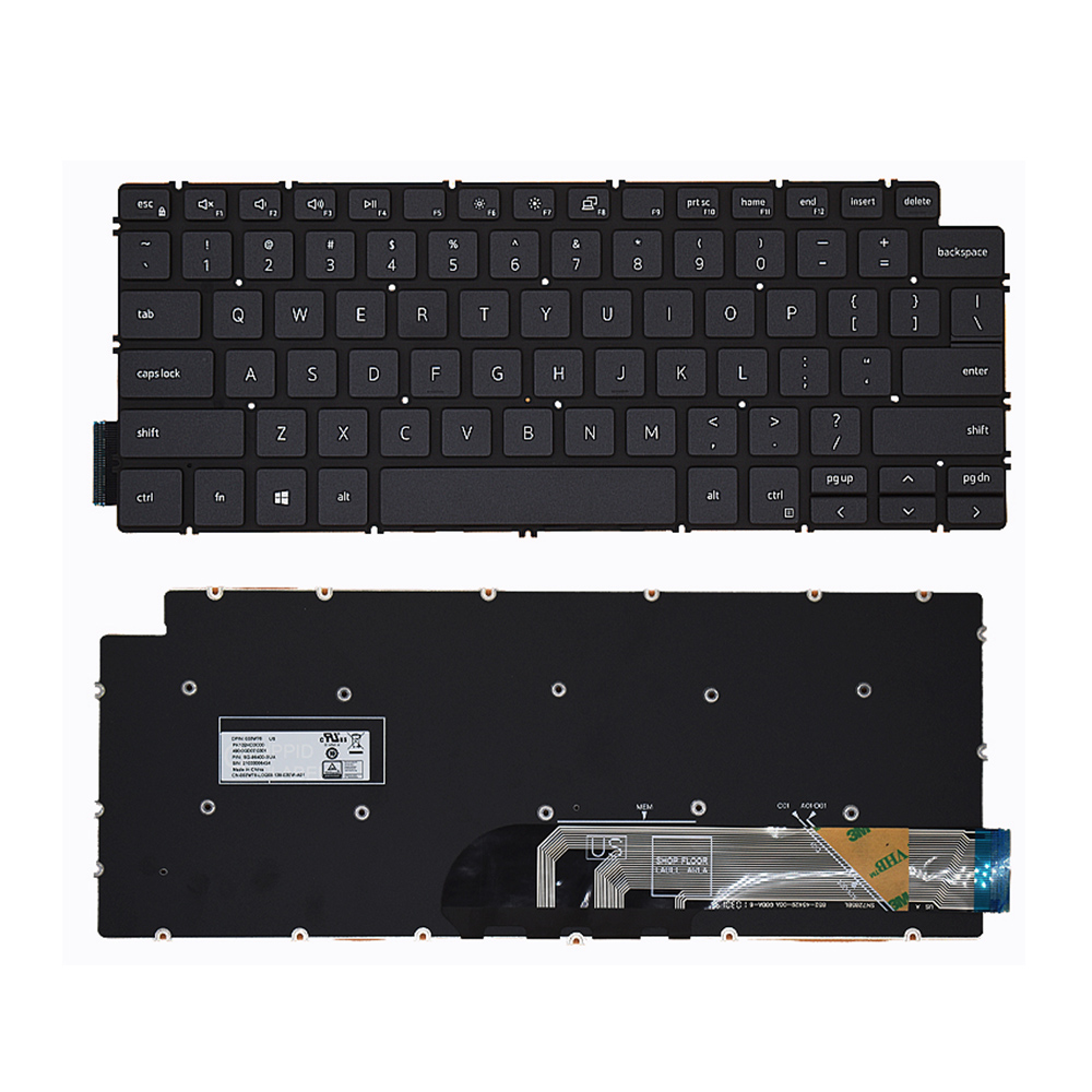Keyboard without Backlight for Dell Inspiron 14 7490/5390/5391/7390 ...