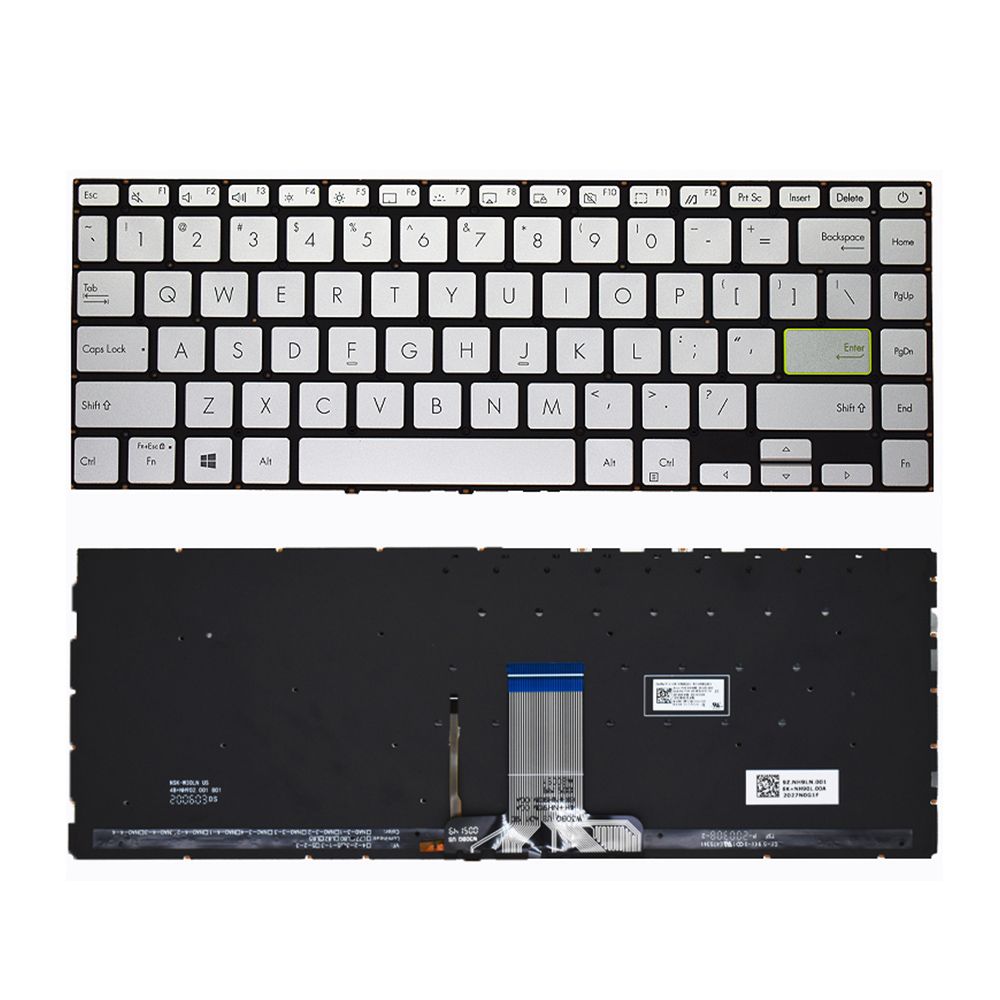 Keyboard with Backlight for Asus Vivobook S433/X421/V4050E US Version ...