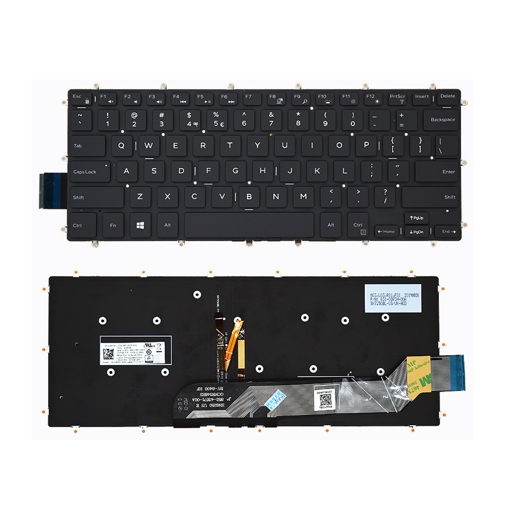 Keyboard with Backlight for Dell Inspiron 7466/5000/5368/5378/5379/3379 ...
