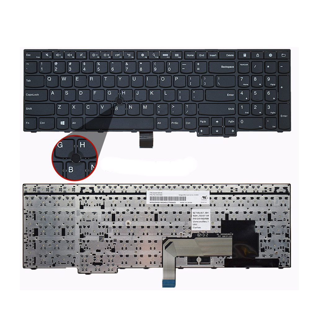 Keyboard with Pointstick Hole for Lenovo Thinkpad E550/E555/E550C/E560 ...