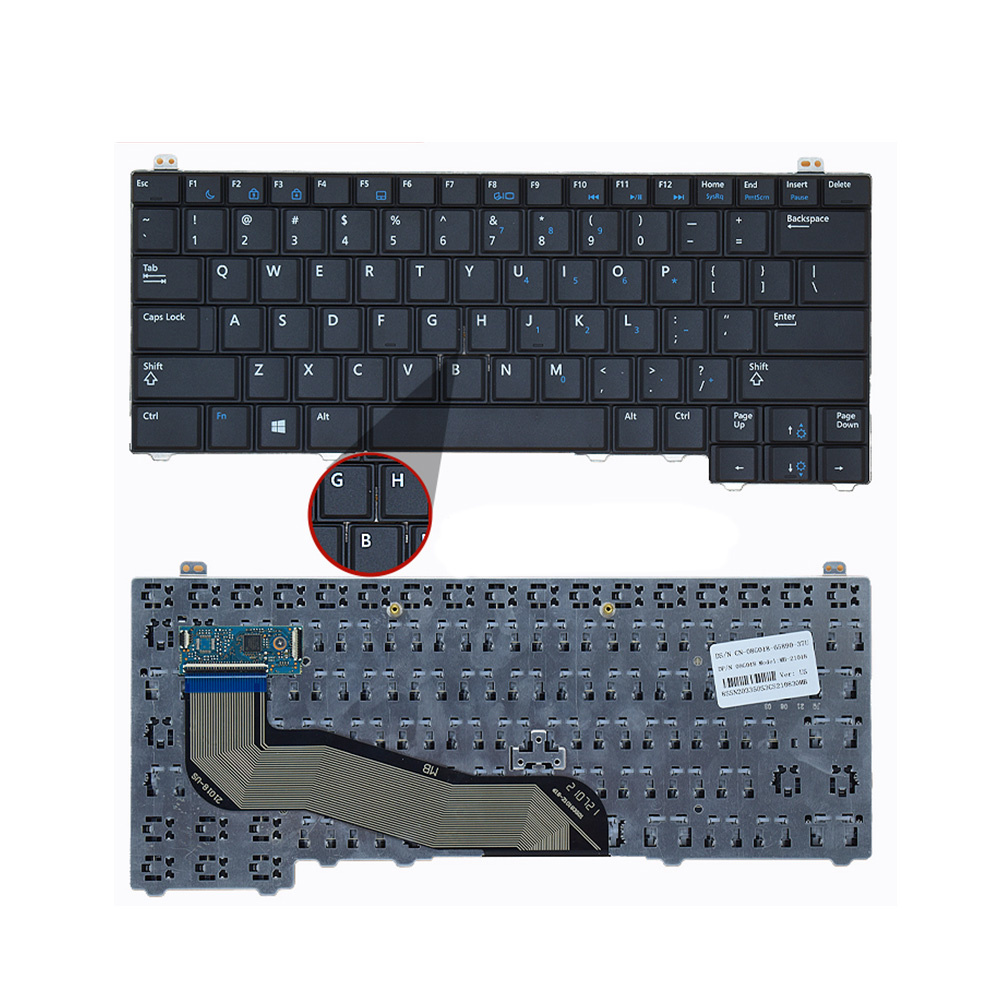Keyboard without Backlight for Dell Latitude Y4H14 US Version Ori