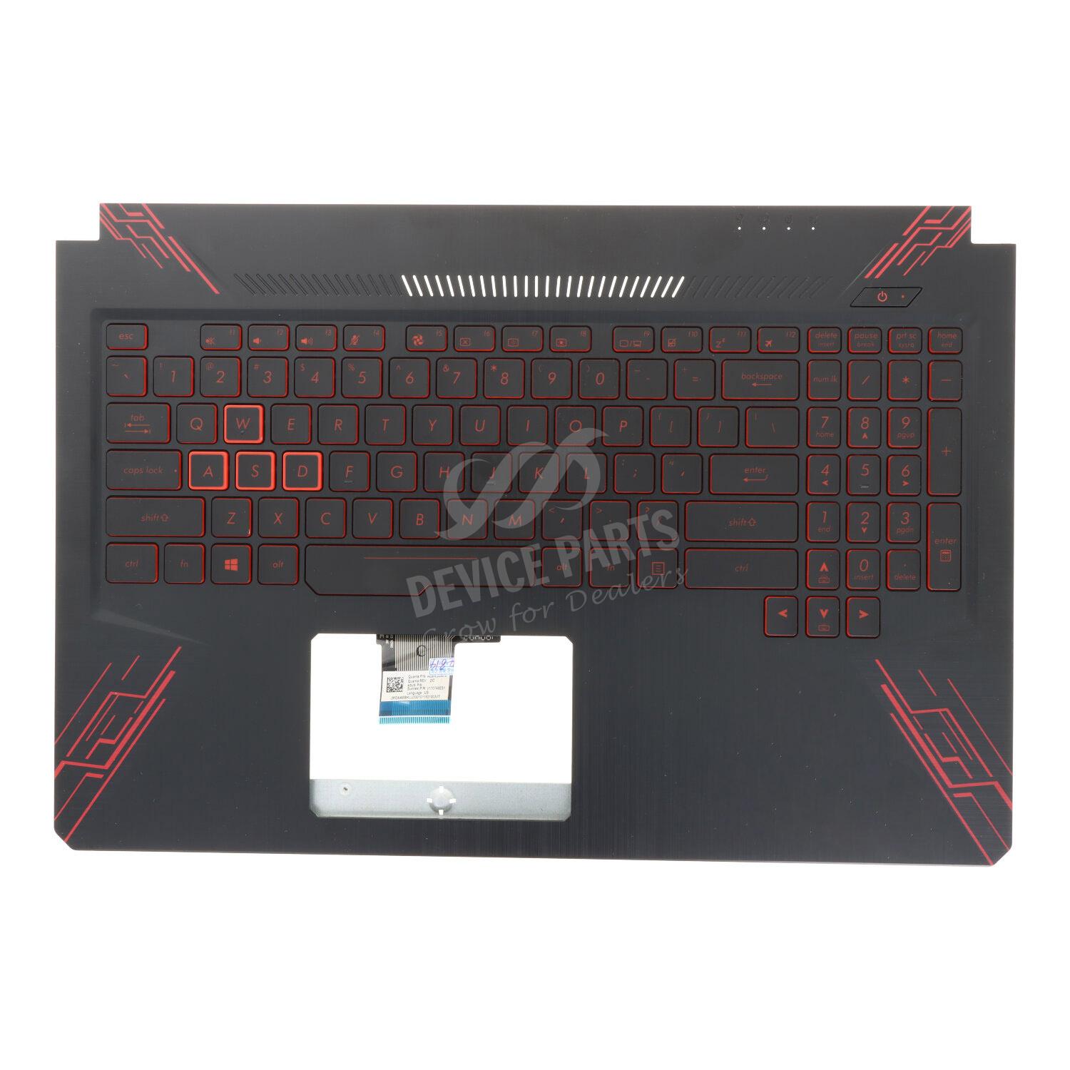 Top Case + Keyboard for Asus TUF Gaming FX504GM US Version Black+Red ...
