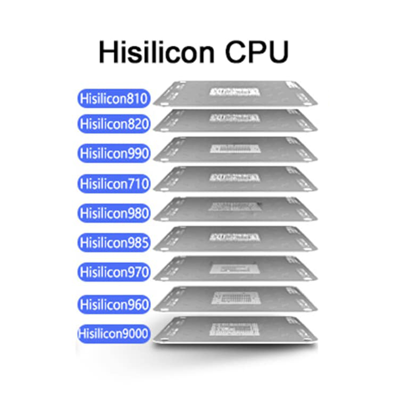 MaAnt C1 9Pcs Hisilicon 710/810/820/960/970/980/985/990/9000 CPU Rework Repair BGA Reballing Stencil