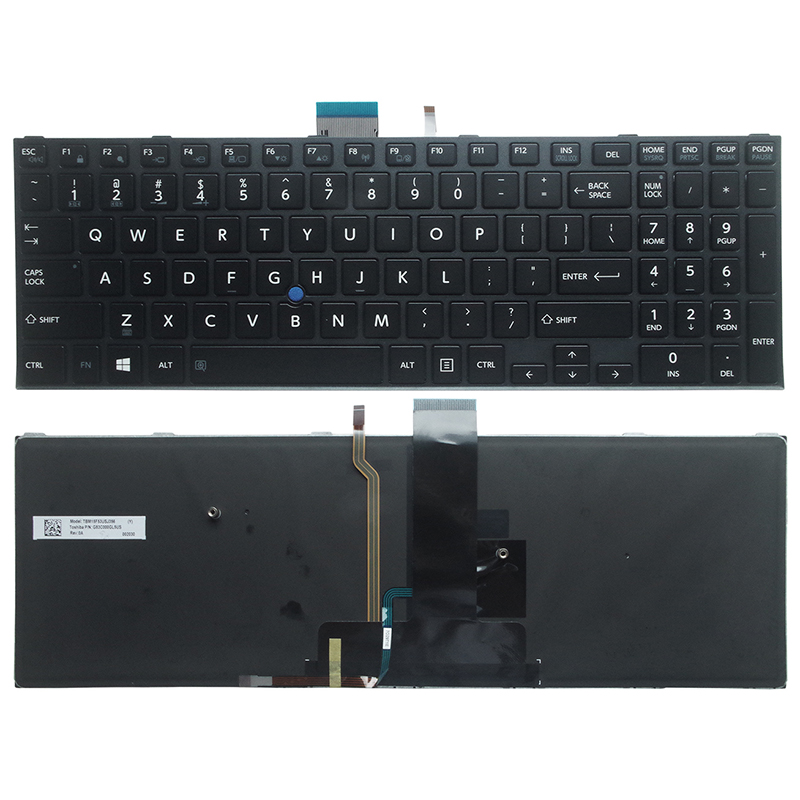 Keyboard with Pointstick & Backlight for Toshiba Satellite Pro R50-C US ...