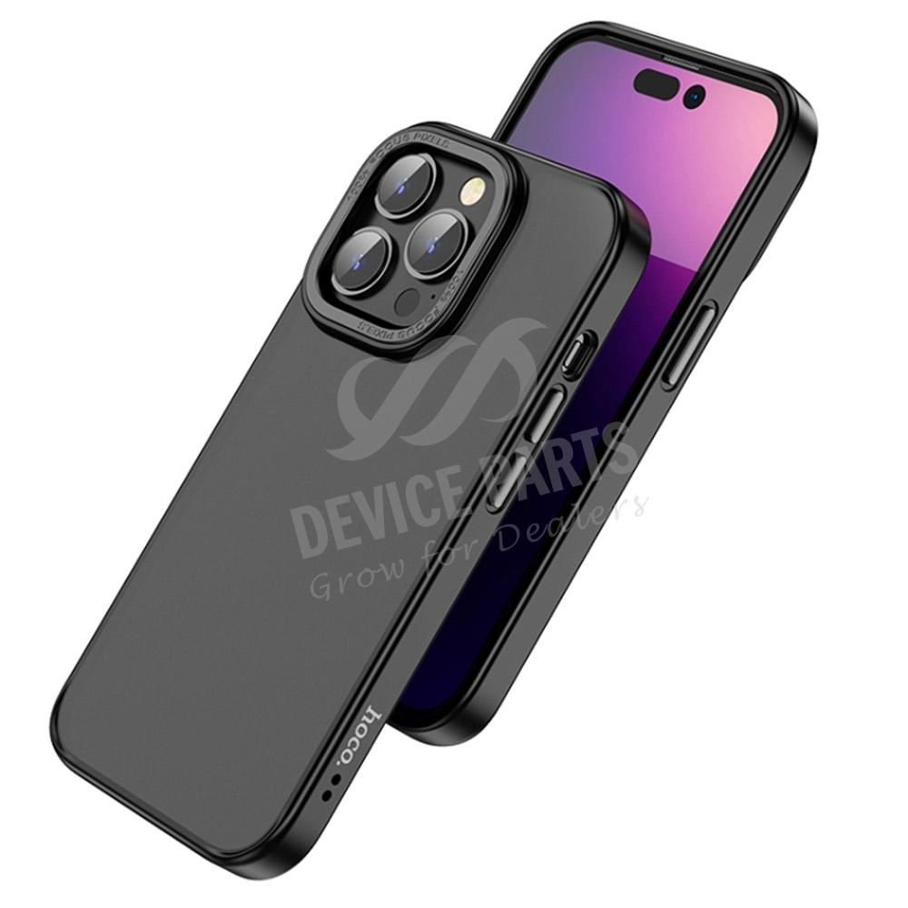 HOCO Golden Shield Frosted Phone Case for iPhone 14 Pro Max Black