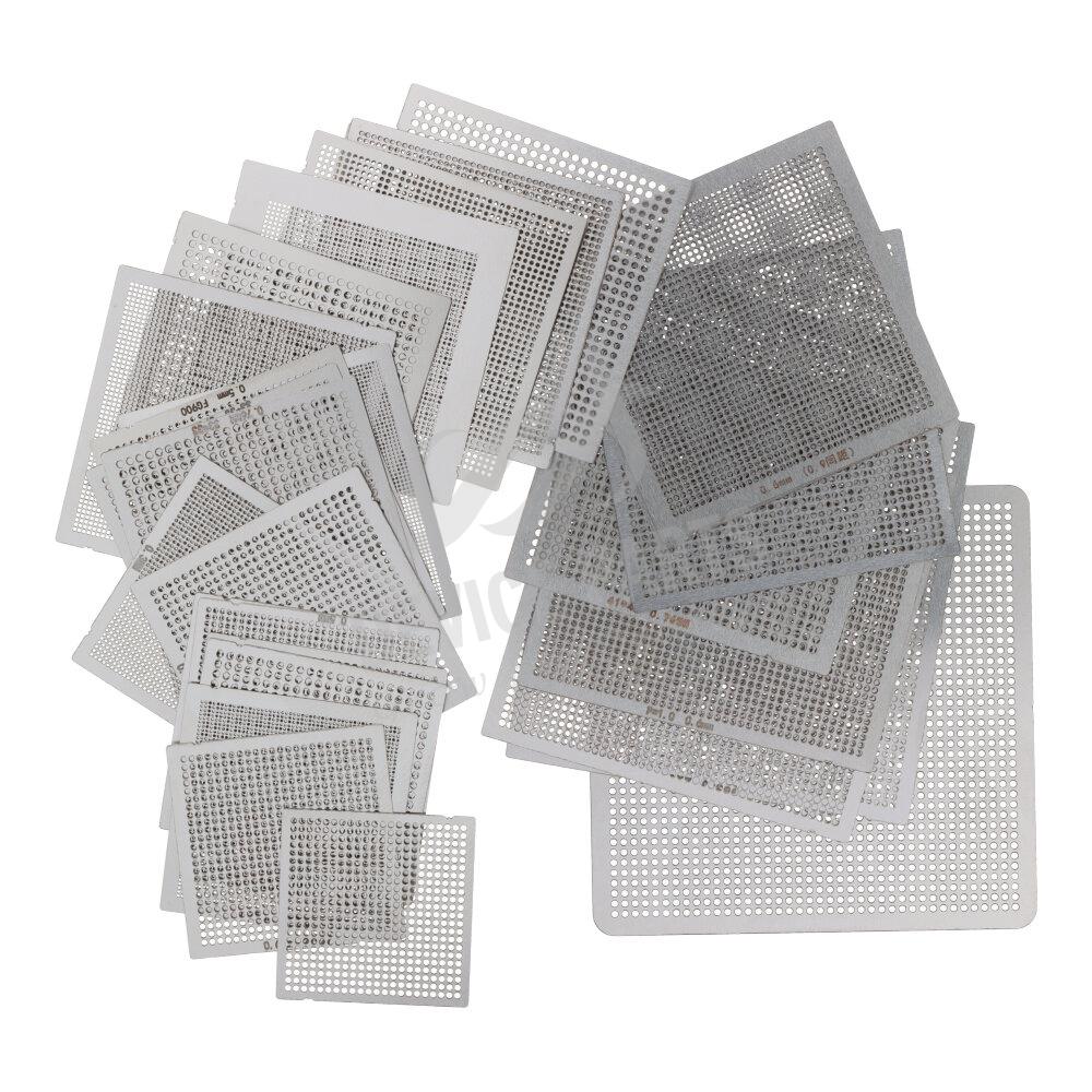 29Pcs Universal High Exactness BGA Reballing Stencils Rework Steel for ...