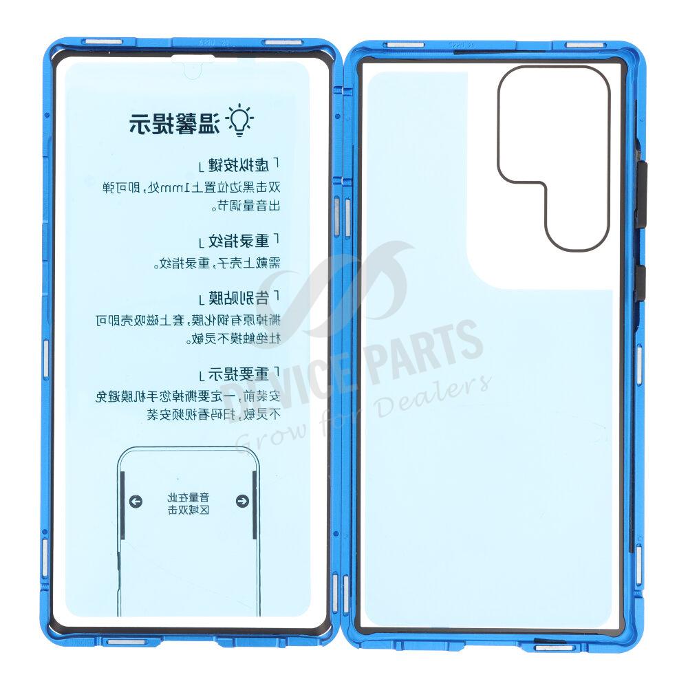 Magnetic Anti-Fall Glass Case for Samsung Galaxy S22 Ultra 5G Blue