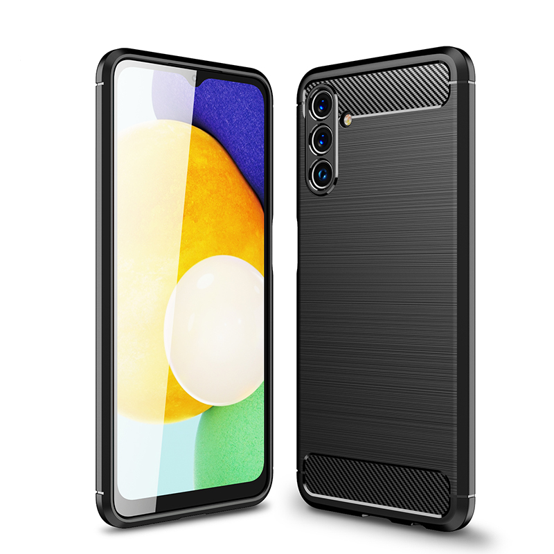Carbon Fiber Brushed Texture Shockproof TPU Case for Samsung Galaxy A13 5G Black