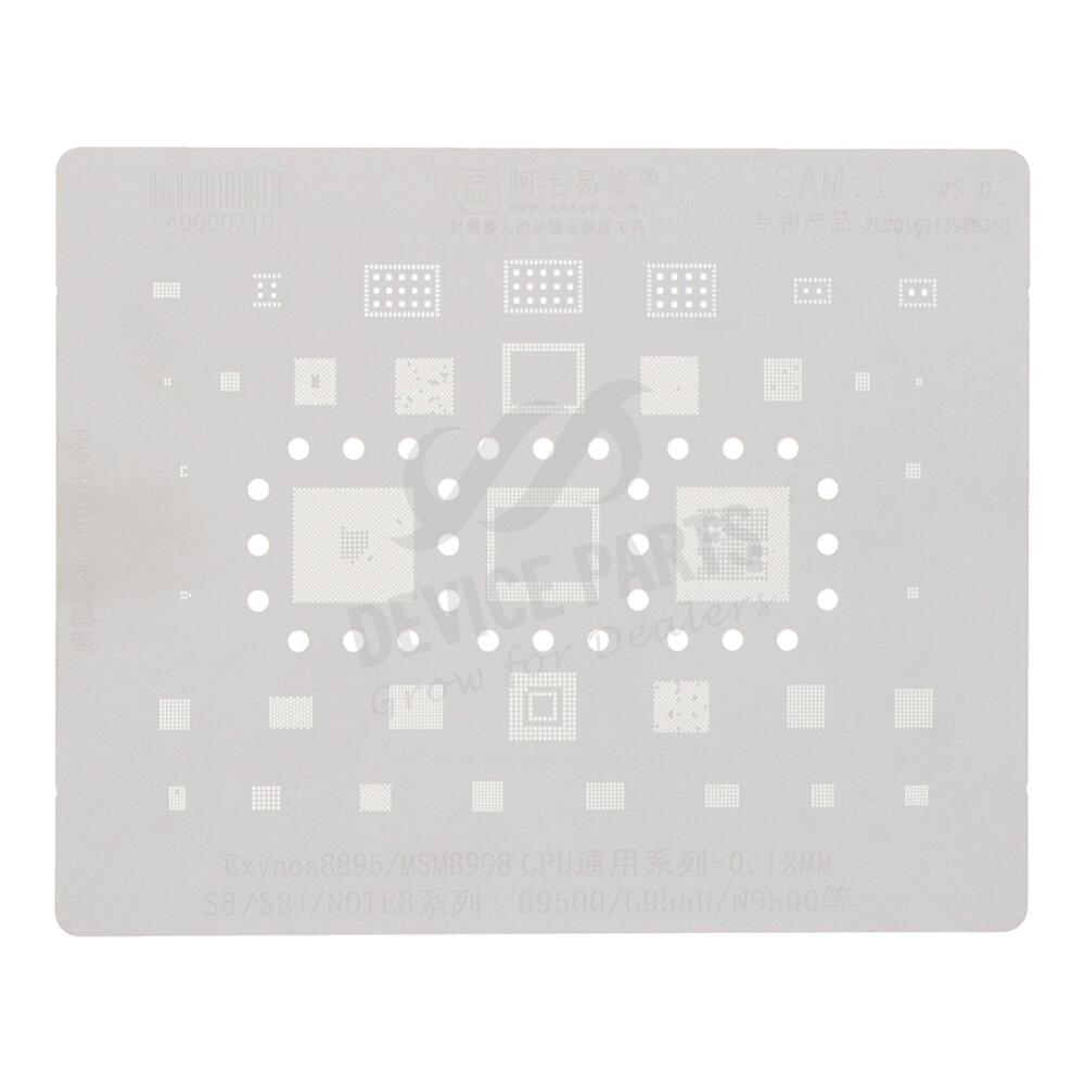 Amaoe 0.12MM SAM:1 CPU BGA Reballing Stencil for Samsung Galaxy S8/S8+/Note8 Series