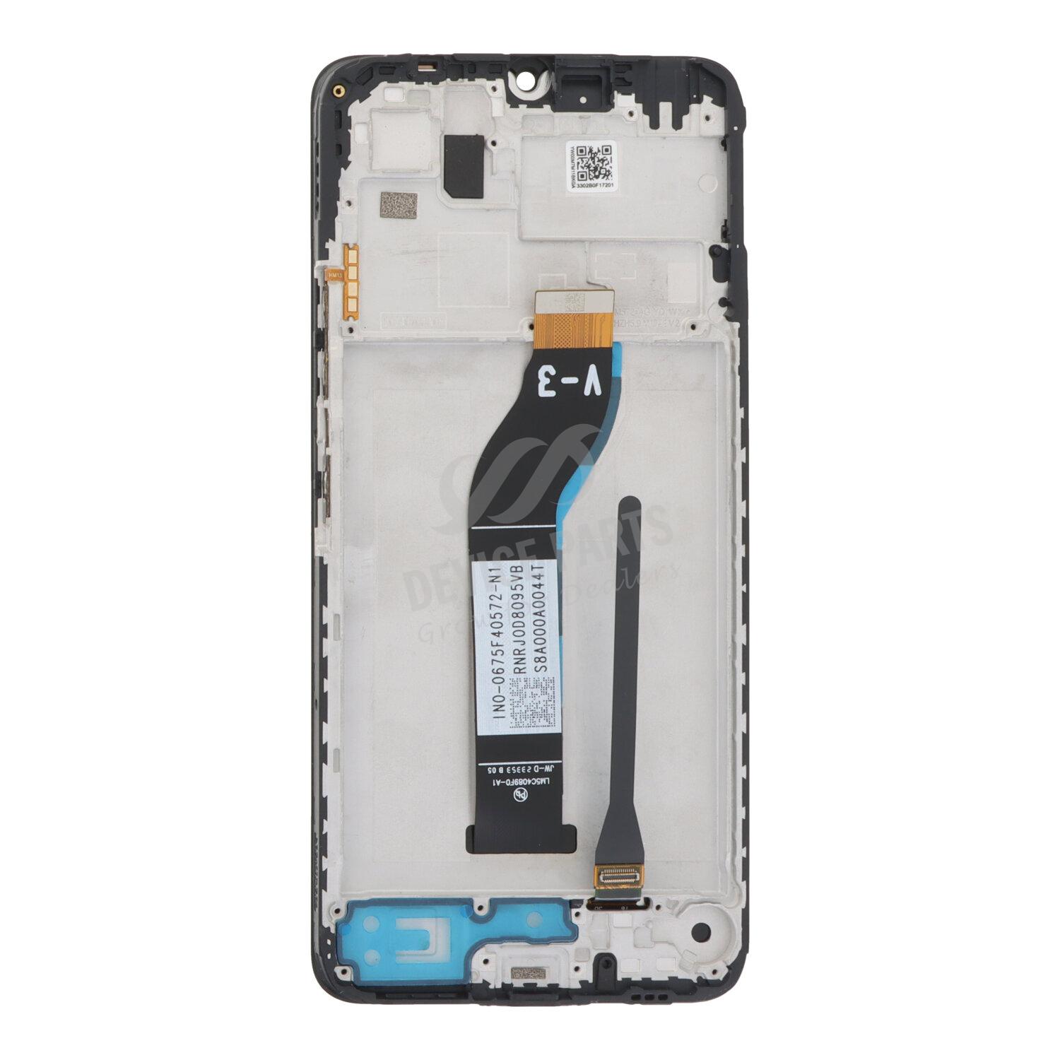 Screen Replacement With Frame for Xiaomi Redmi 13C 5G Black OEM