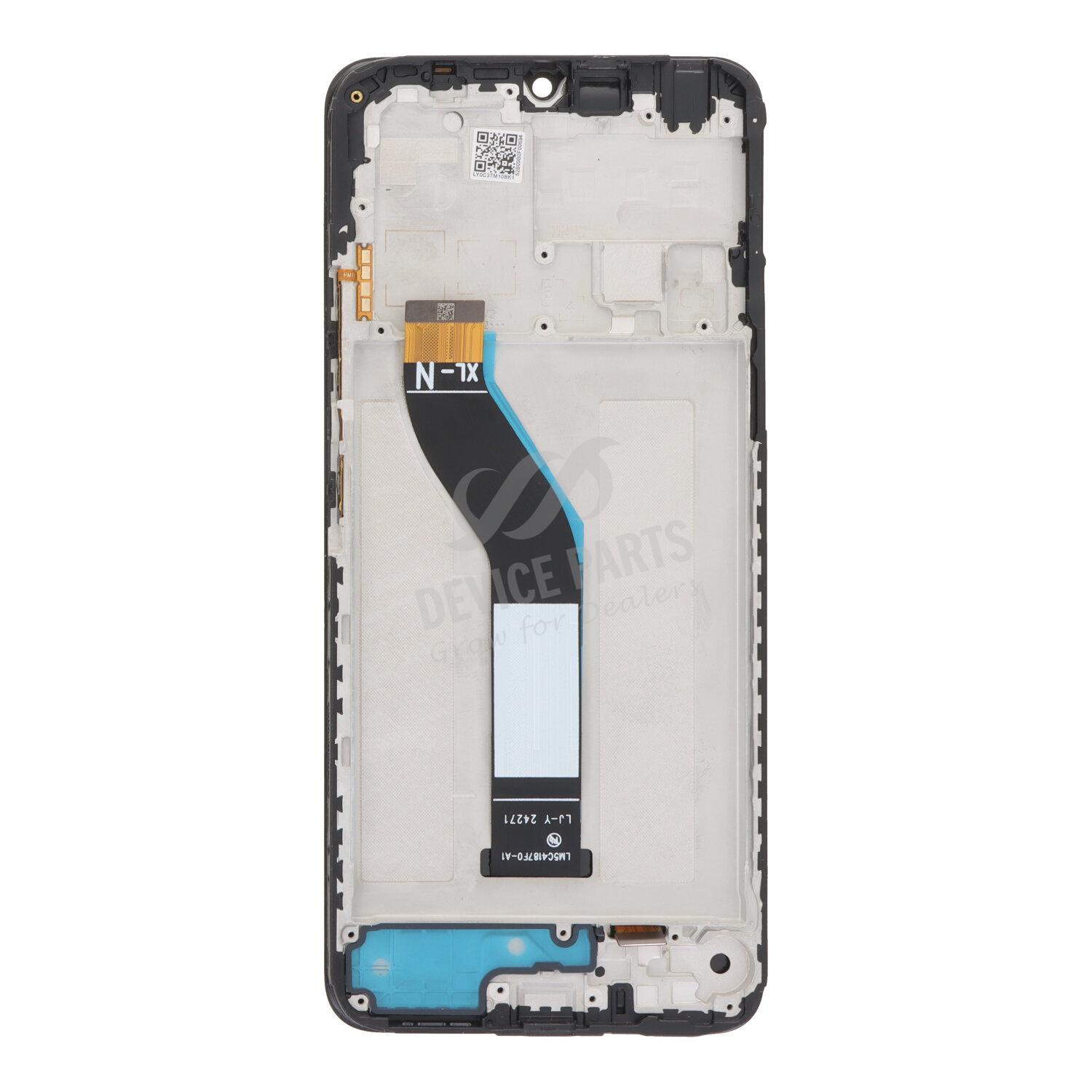 Screen Replacement With Frame for Xiaomi Poco C75/Redmi 14C Black Ori ...
