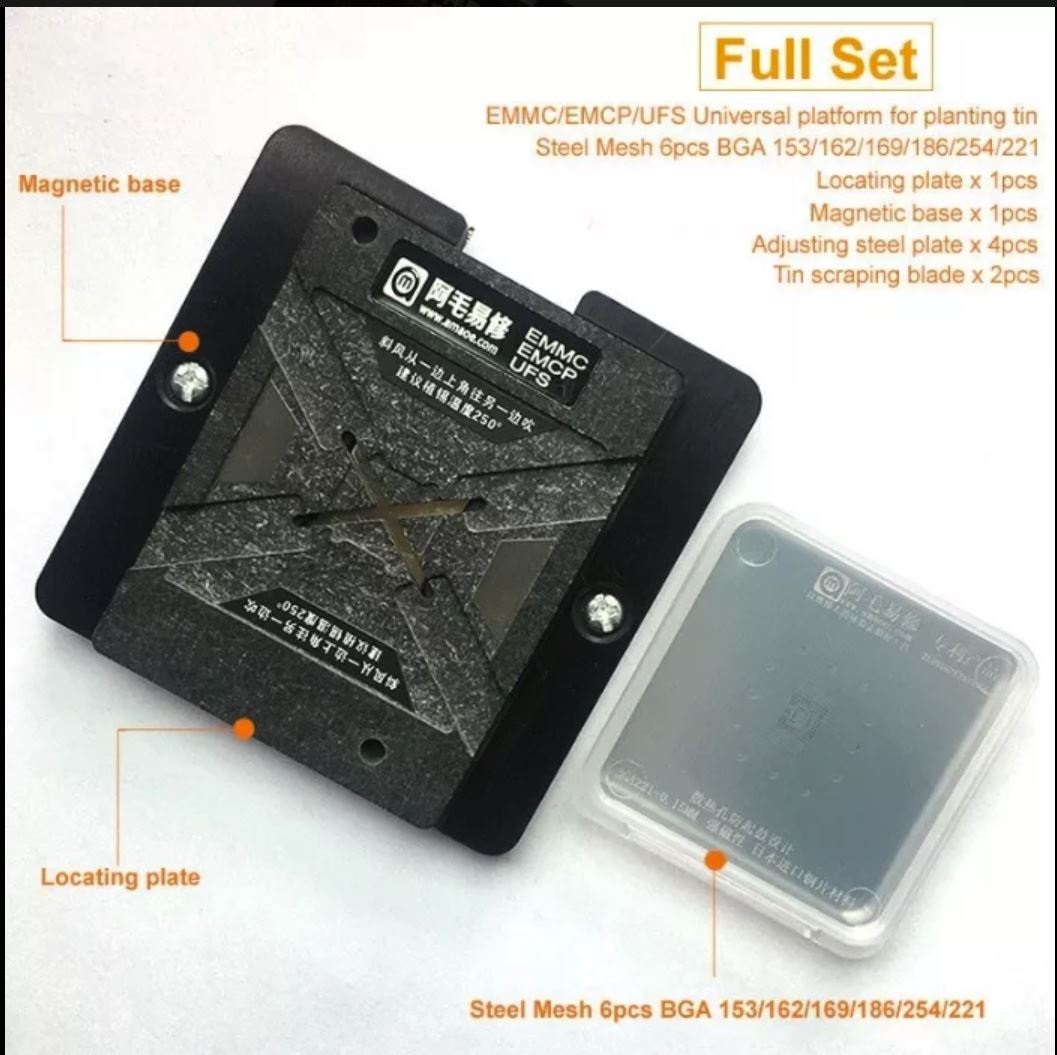 EMMC/EMCP/UFS/ Universal Platform Rework Repair BGA Reballing Stencil ... EMMC/EMCP/UFS/ Universal Platform Rework Repair BGA Reballing Stencil ...