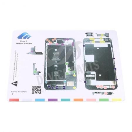 Professional Guide Magnetic Screw Keeper Chart Mat for iPhone 8