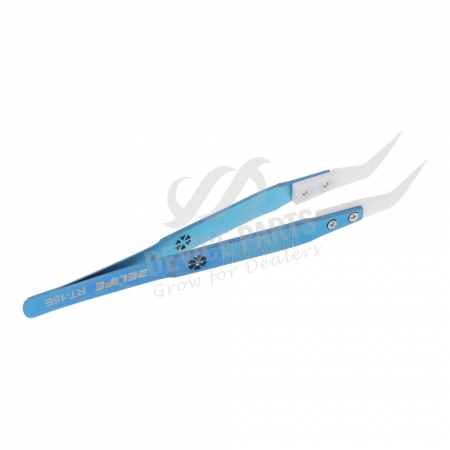 RELIFE RT-15E Precision Titanium Alloy Ceramic Bending Tweezers